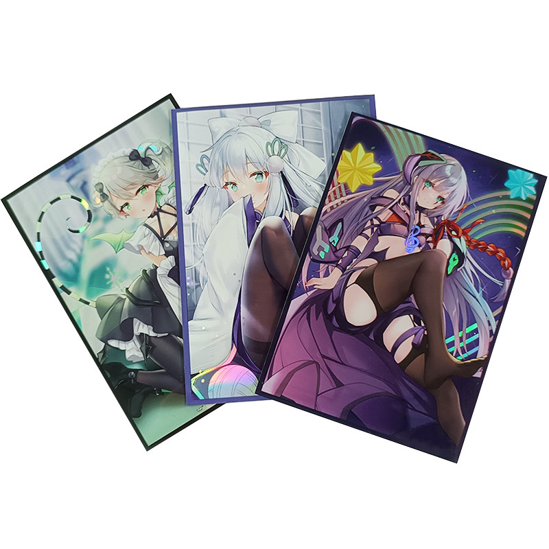 The holographic art anime trading card sleeves